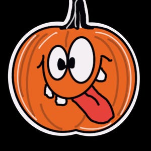 5 Cute Pumpkin Stickers for Halloween - Etsy