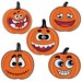 Cute 5 Halloween Pumpkin Stickers. PNG - Etsy