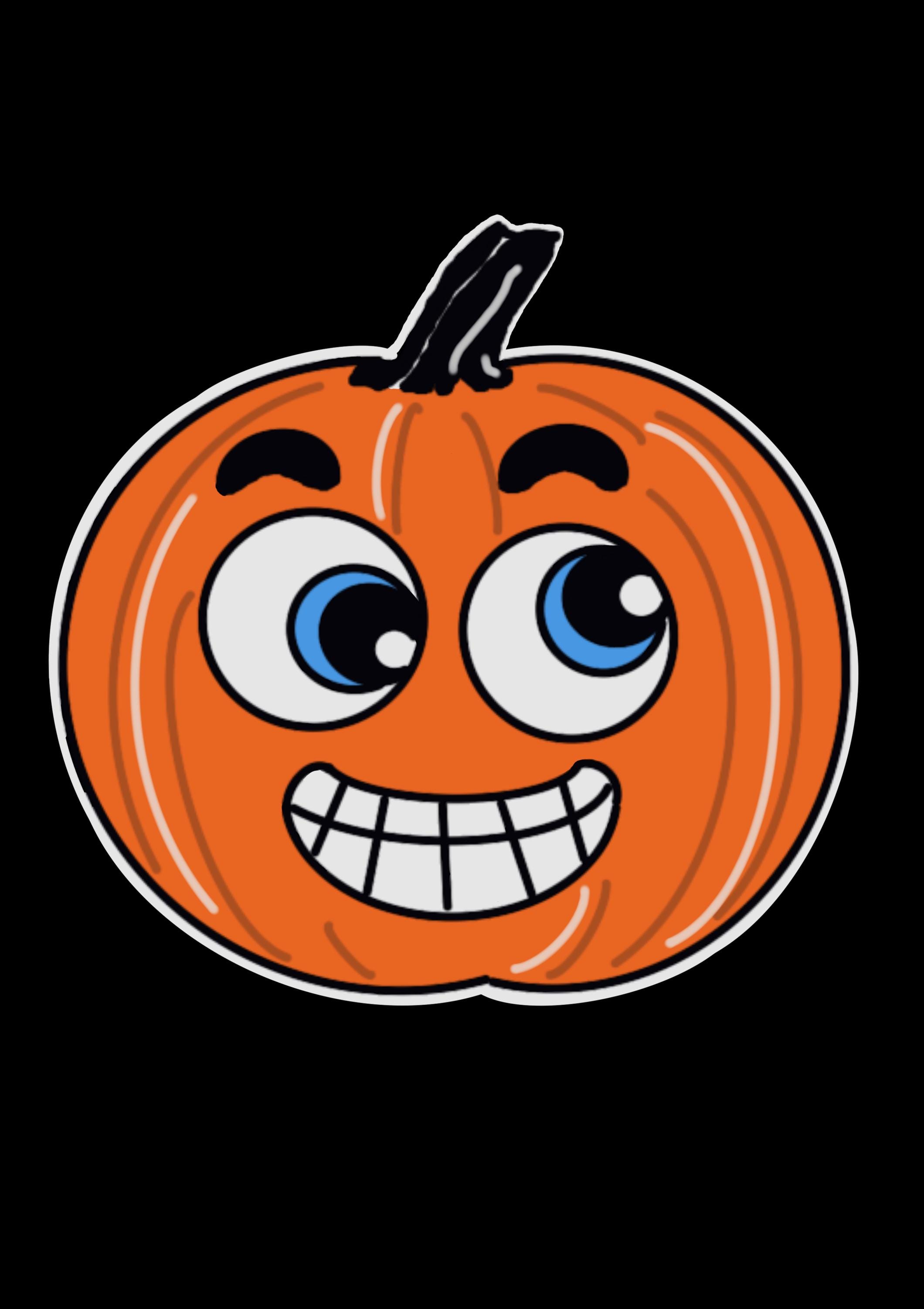 Cute 5 Halloween Pumpkin Stickers. PNG - Etsy