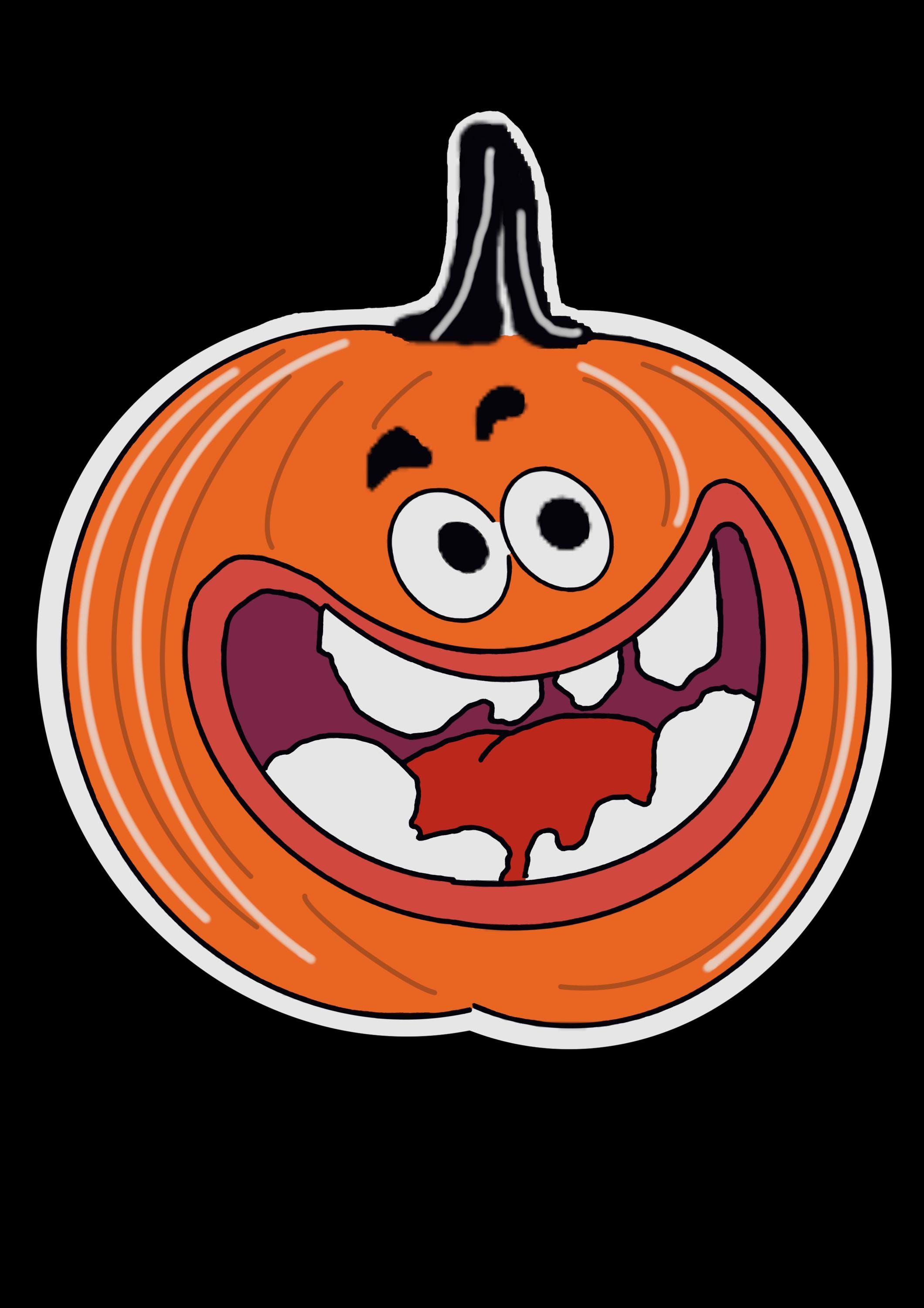 Cute 5 Halloween Pumpkin Stickers. PNG - Etsy