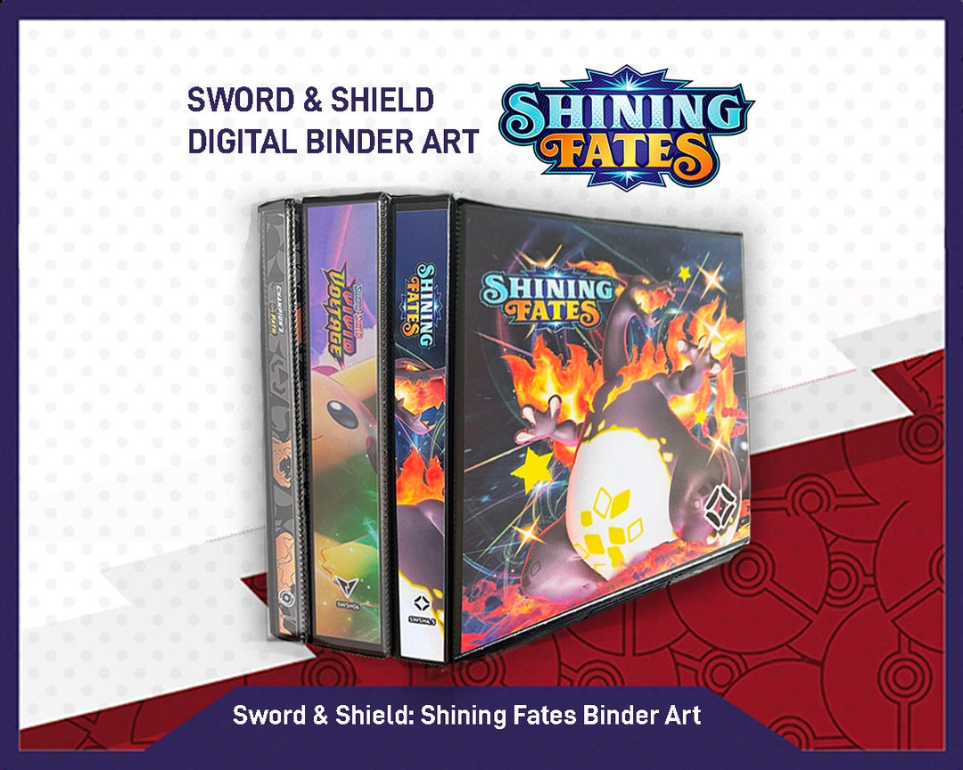 Shining Fates 1" Binder Cover Sword & Shield Series Pokemon Custom ...