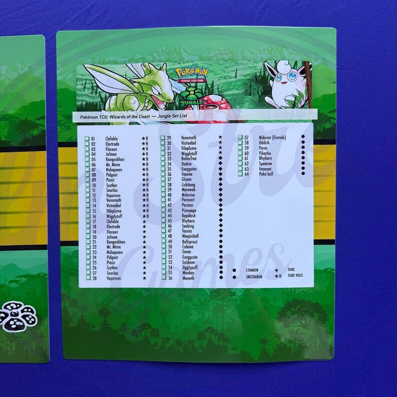 Pokémon Jungle Set Card Binder – Classic TCG Design - Etsy