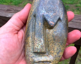 African Stone Face - Etsy