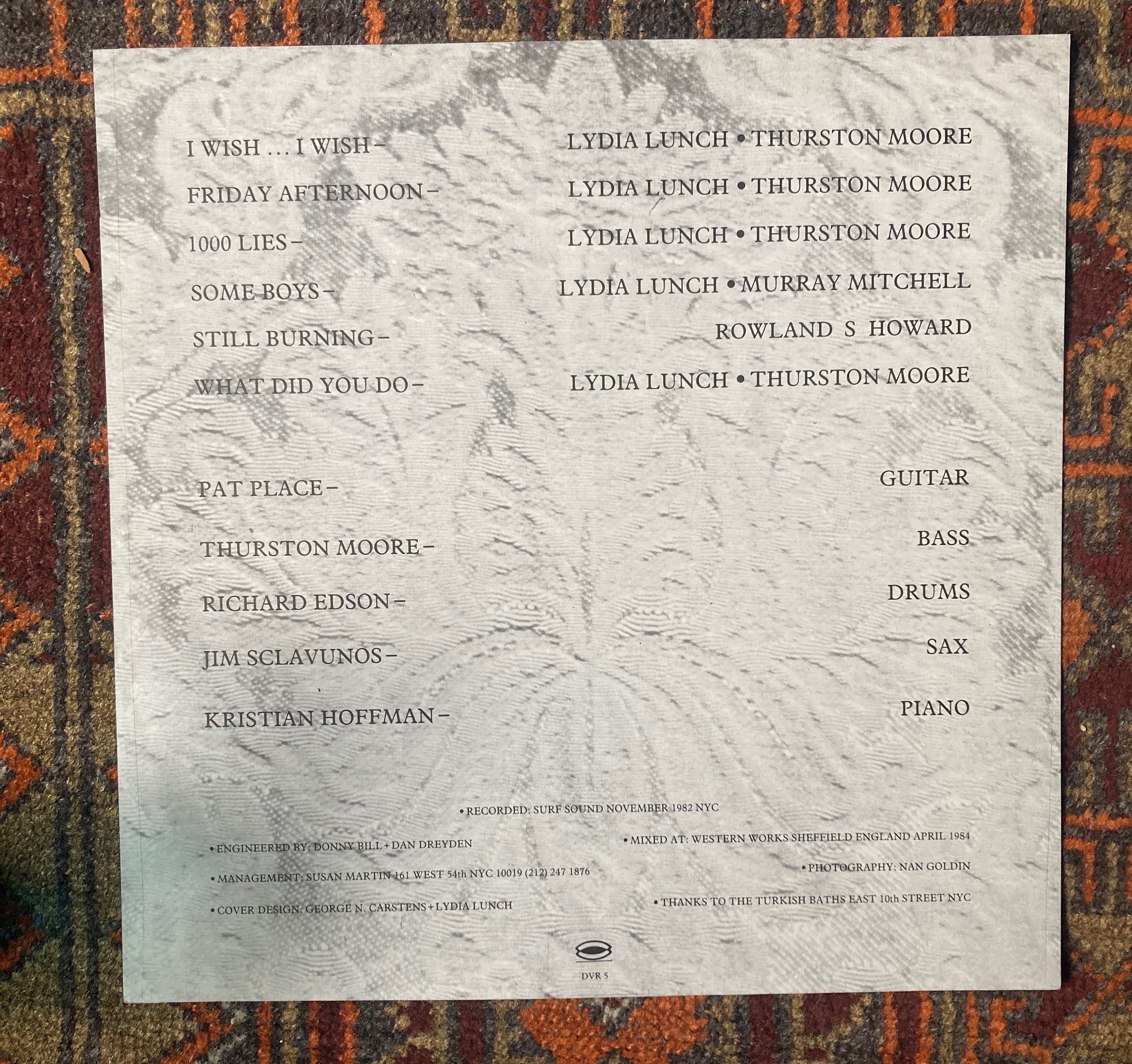 Rare Lydia Lunch: “in Limbo” Vinyl Record Album 1984 - Etsy