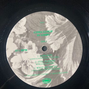 Rare Lydia Lunch: “in Limbo” Vinyl Record Album 1984 - Etsy