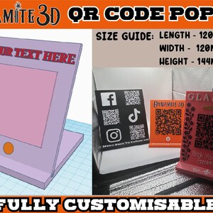 Personalised QR Code Pop-up | 3D PRINTED | Fully Customisable - Etsy UK