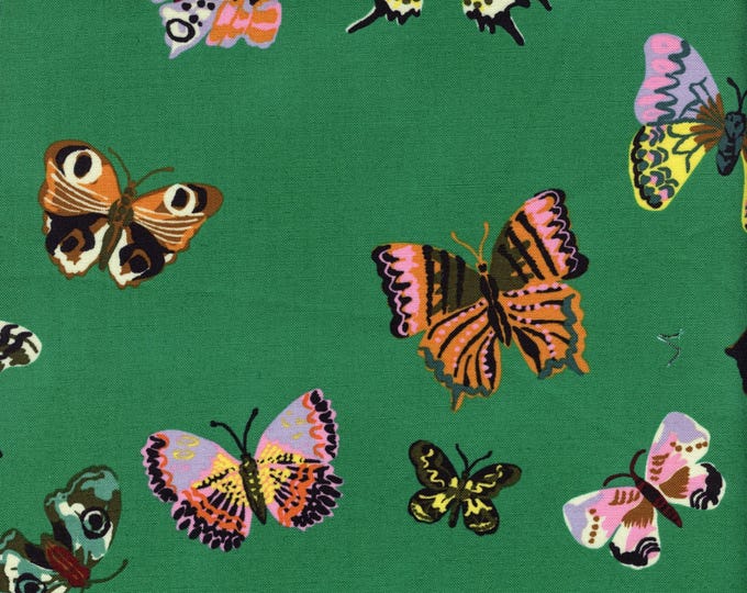 A Spring in Paris Papillons in Green by Nathalie Lete for Free Spirit ...