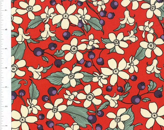 End of Bolt - Birds of a Feather Flowers and Berries in Vermillion by ...
