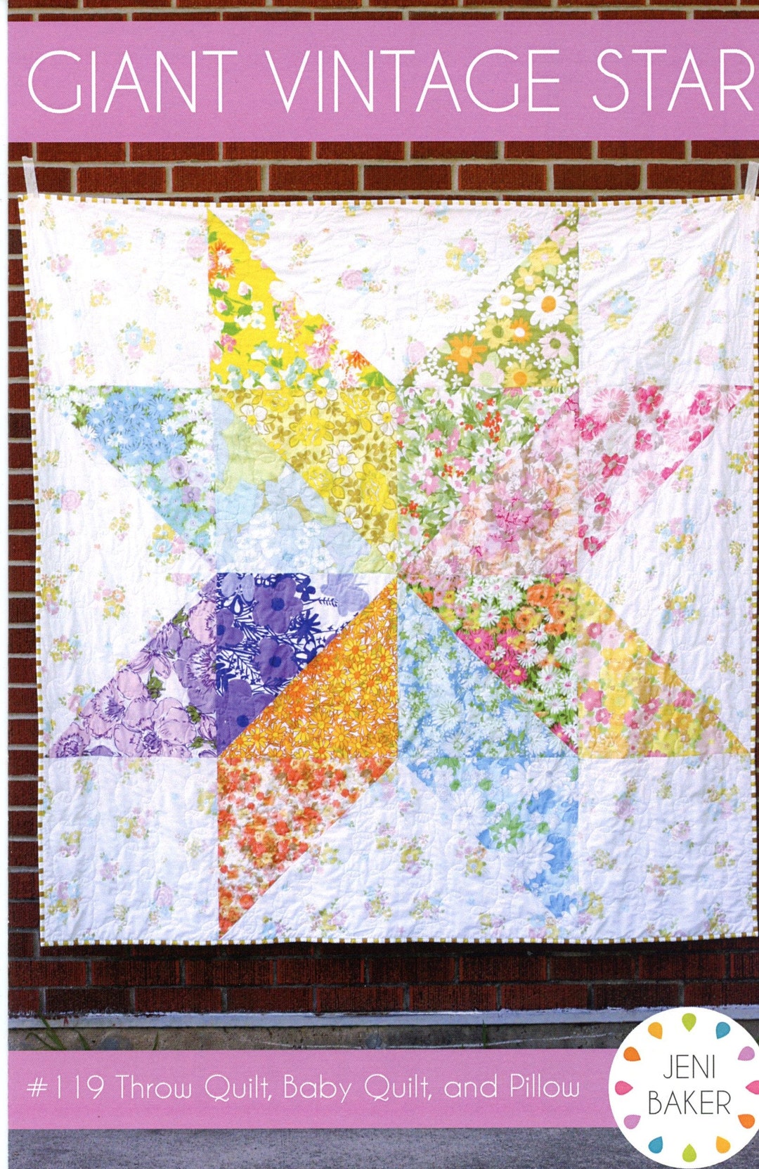Jeni Baker Giant Vintage Star Quilt Pattern - Etsy
