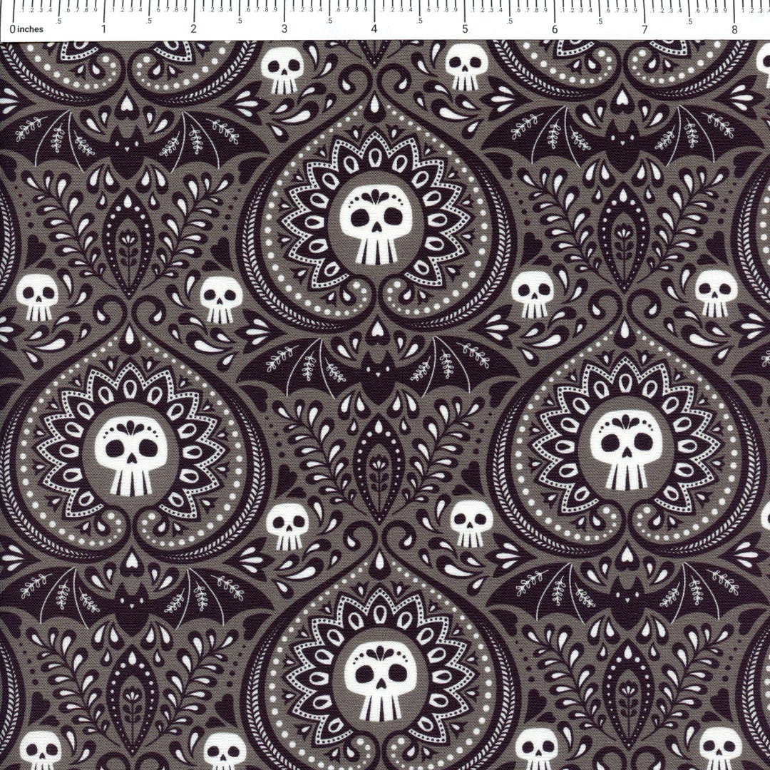 Gothic Whimsy Gothic Paisley by Anequ Studio for Cloud 9 Fabrics - 100% ...