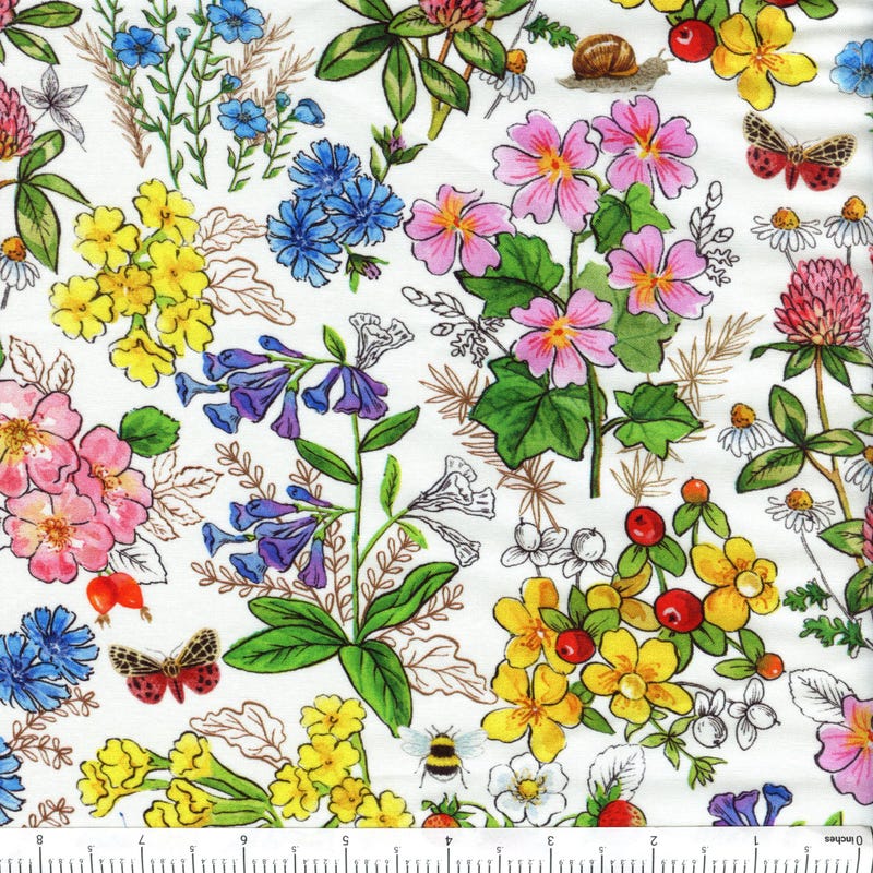 Botanical Fabric - Etsy