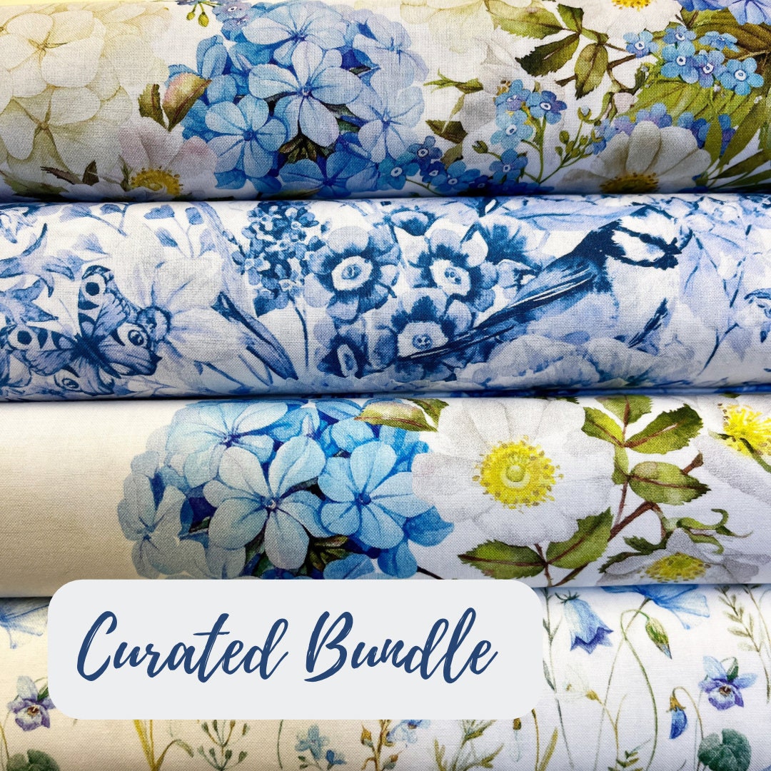 Periwinkle Spring Fat Quarter Bundle by in the Beginning Fabrics - 4 Fat Quarters - Etsy