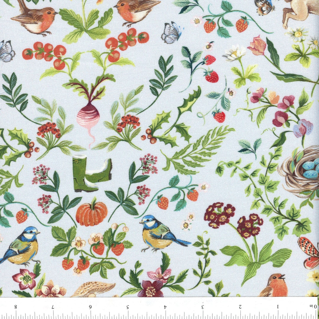 Robin Robin's Nest in Dew by Clare Therese Gray for Windham Fabrics ...