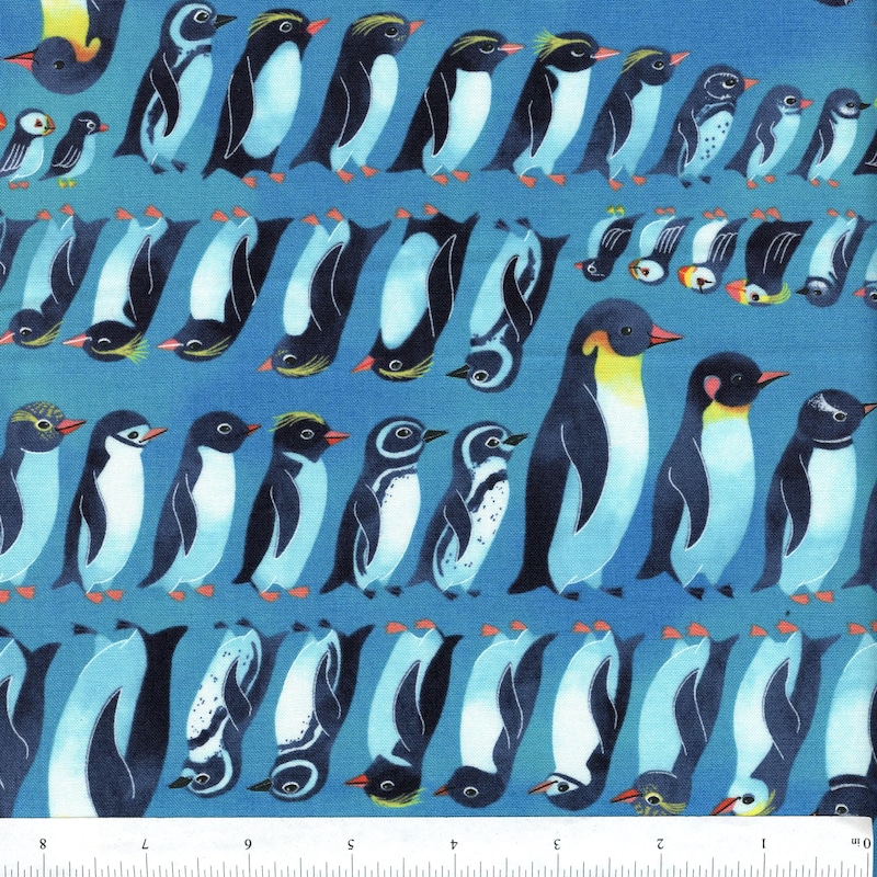 Penguin Fabric - Etsy