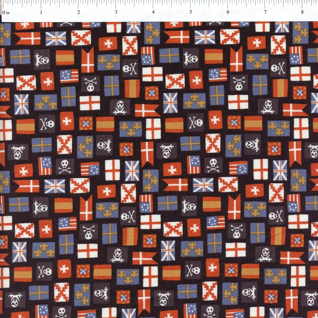 Hoist the Sails Flags in Black - Sold in Half Yard Increments - Etsy