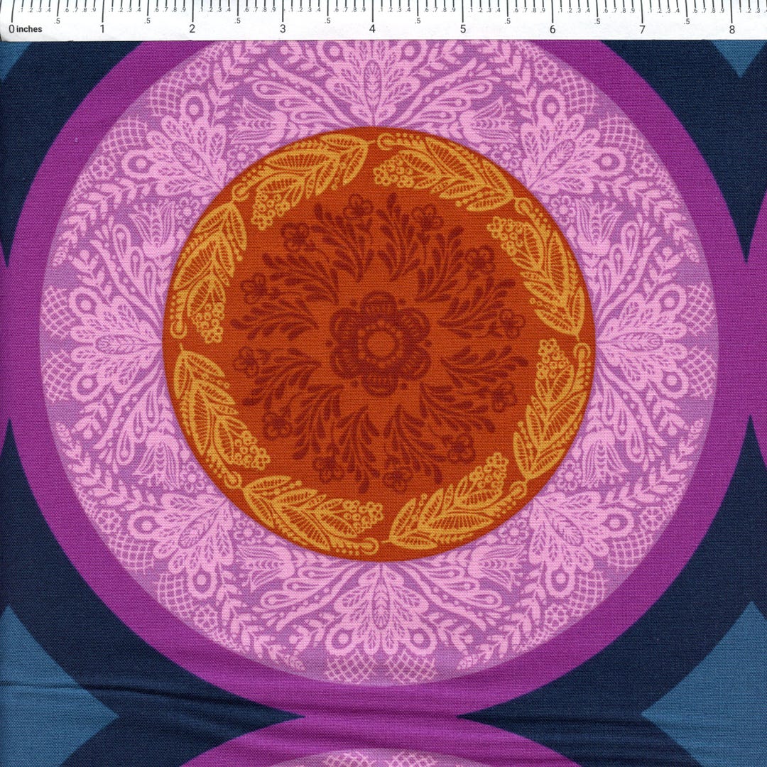 Perennial Borders Doily in Amber by Anna Maria Textiles - Sold in Half ...