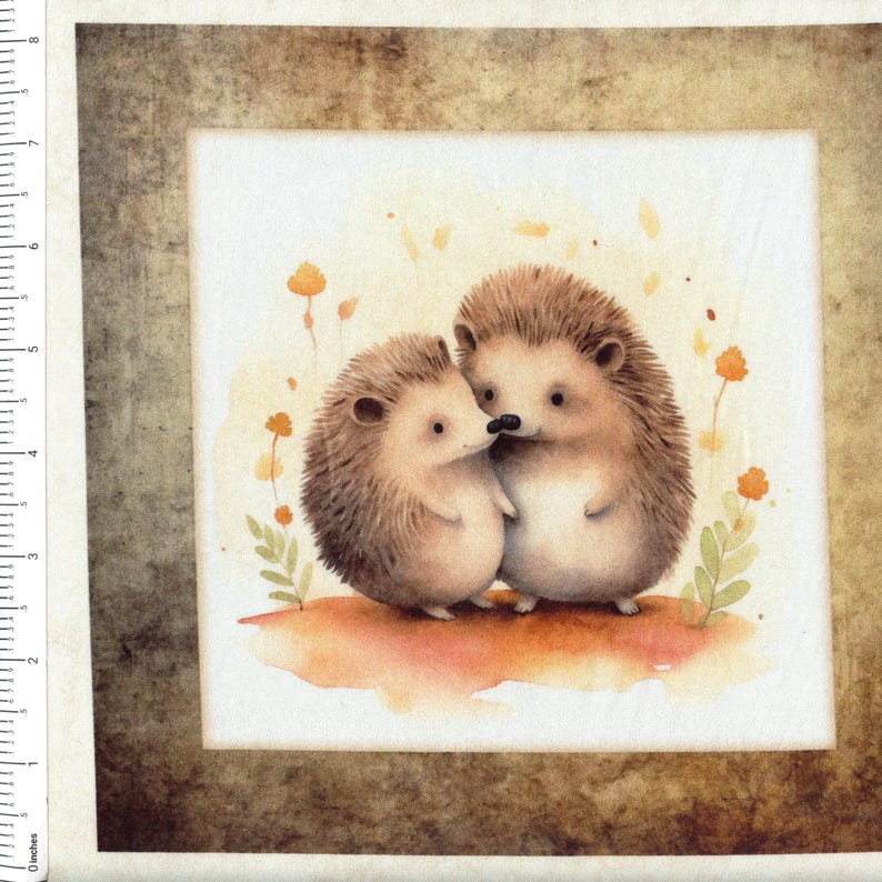 Hedgehugs Hedgehog Picture Patches PANEL - Etsy