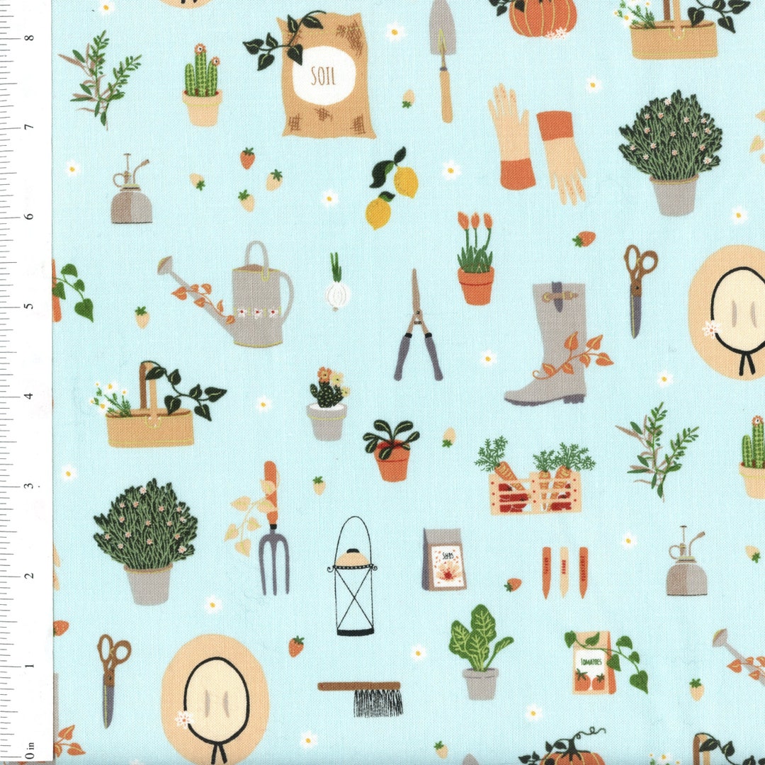 Promise Me Love You More in Blue by Poppie Cotton Sold in Half Yard ...