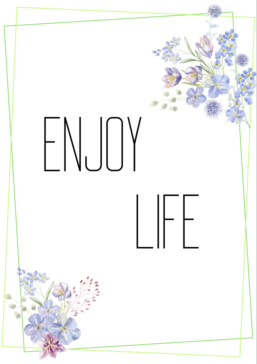 Enjoy Life Poster Digital Product - Etsy
