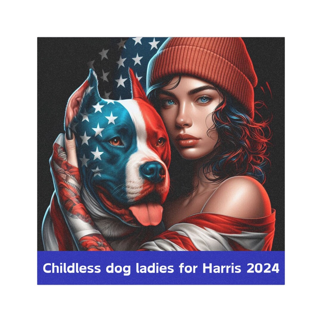 Childless Dog Ladies for Harris 2024 Car Magnets - Etsy