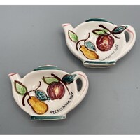Vintage 8" Teddy Bear and Goose White Ceramic Spoon Rest Adorable ...