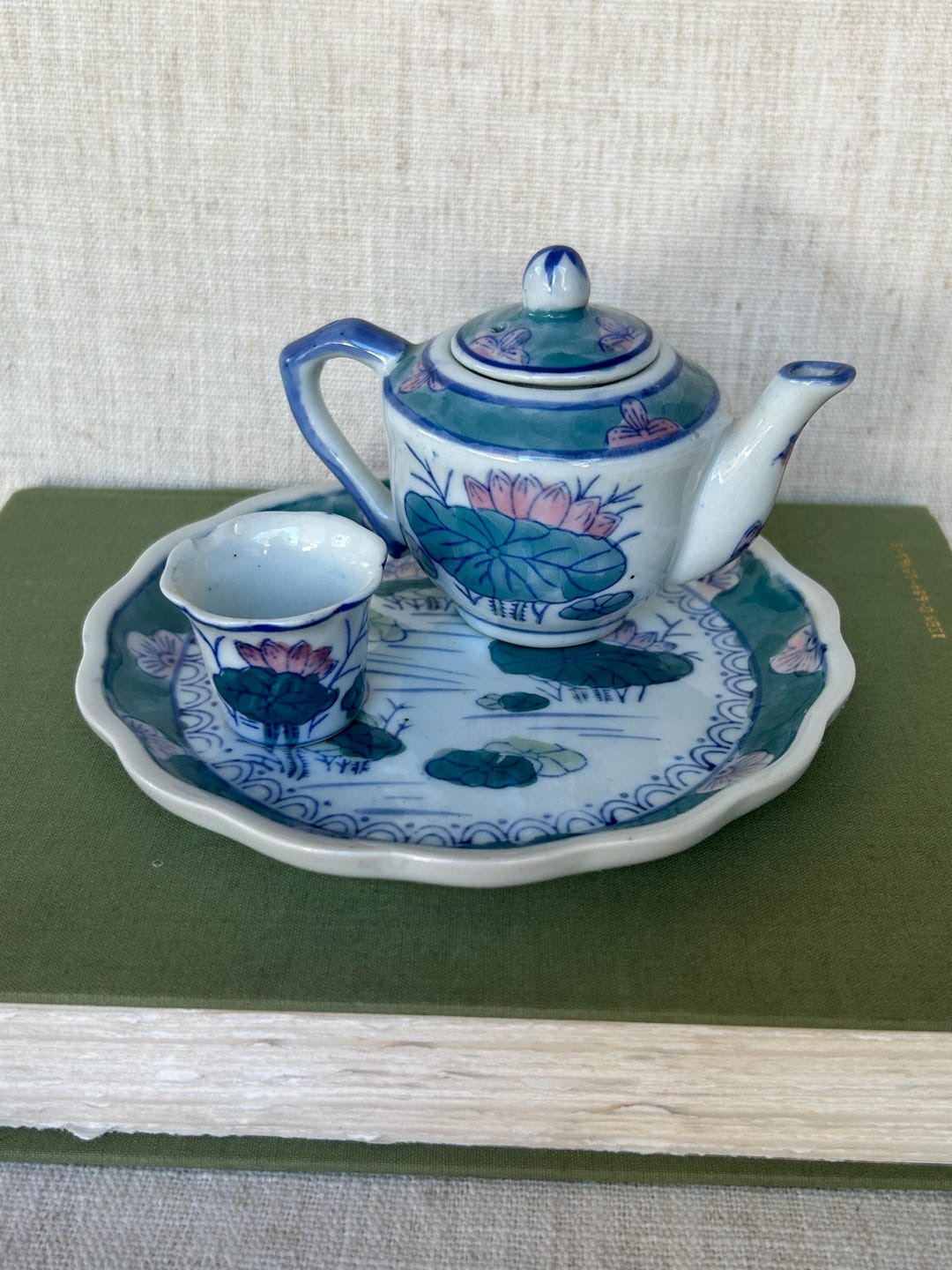 Vintage/antique Collectors Mini Tea Set With Kintsugi Teapot - Etsy
