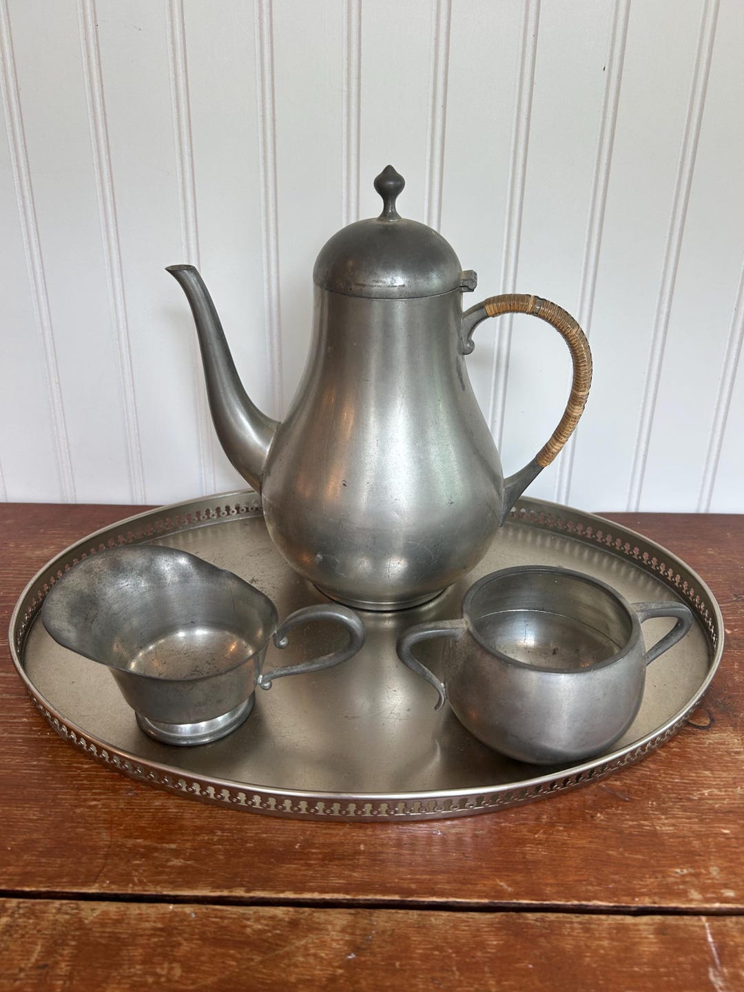 Vintage Pewter Tea Set – Royal Holland KMD Tiel – Mid-century Dutch ...