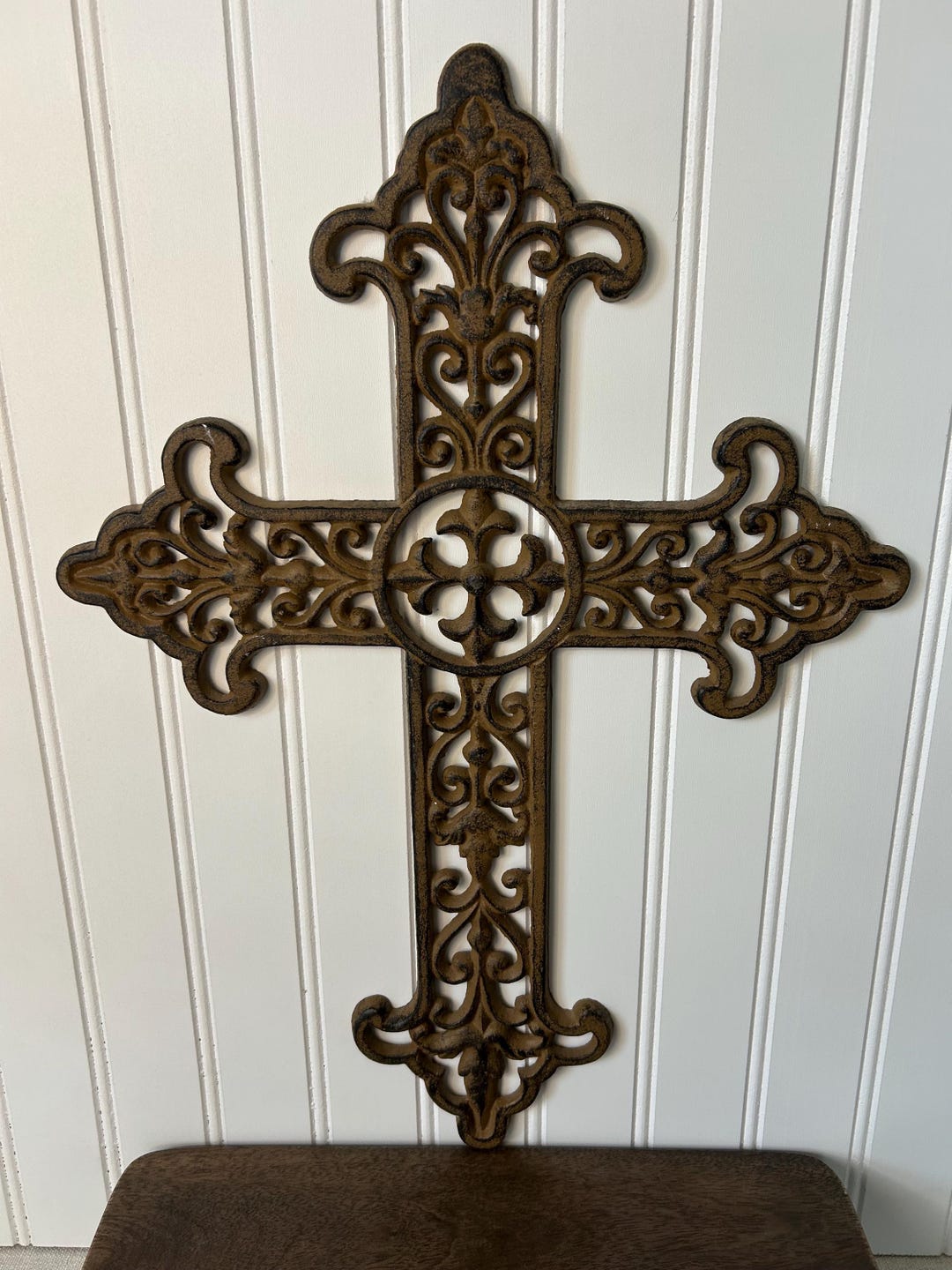 Vintage Cast Iron Cross/ Wall Decor - Etsy