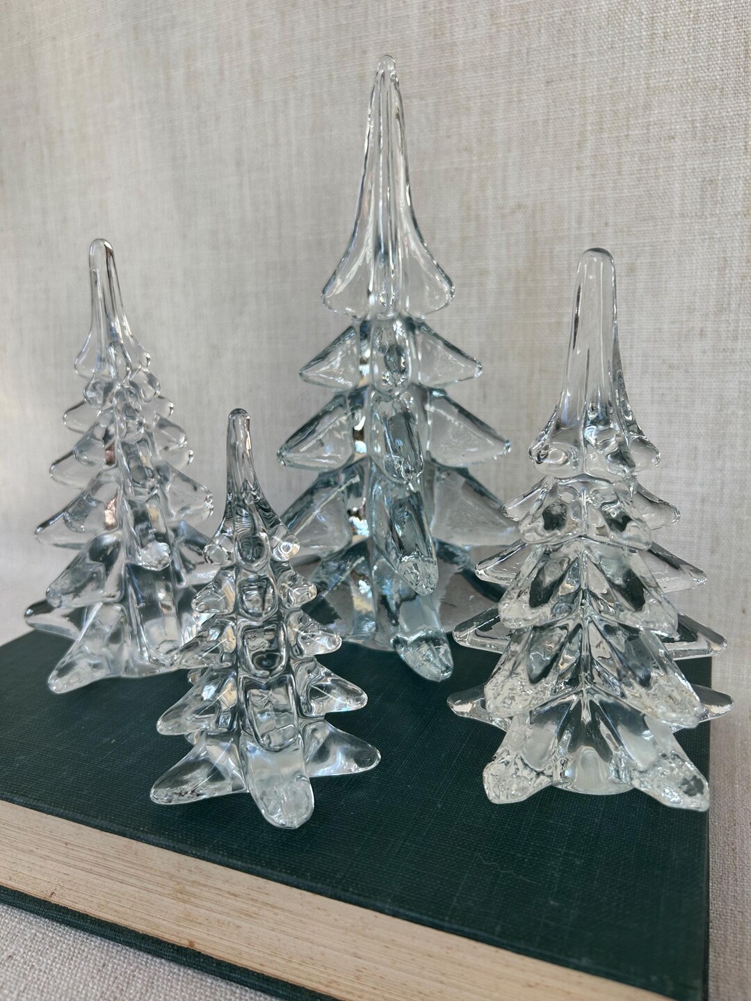 Vintage Art Glass Christmas Tree, Glass 8 Christmas Tree Taiwan, Glass ...