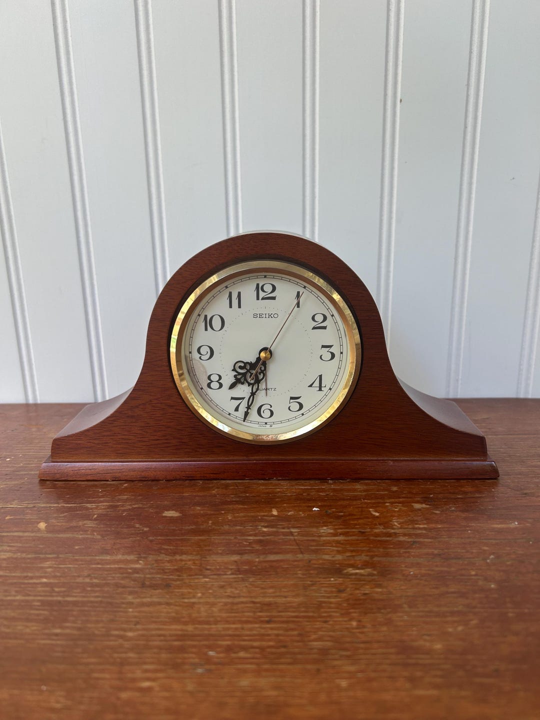 Vintage Seiko Mantel Clock – Wood Tambour Quartz Clock, 1980s - Etsy