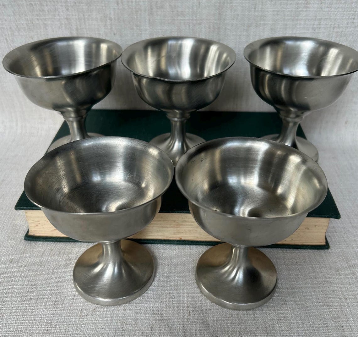 Vintage Preisner Pewter Goblets/wine Glasses/ Metal Set of 5 - Etsy