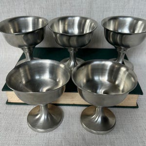 Vintage Preisner Pewter Goblets/wine Glasses/ Metal Set of 5 - Etsy