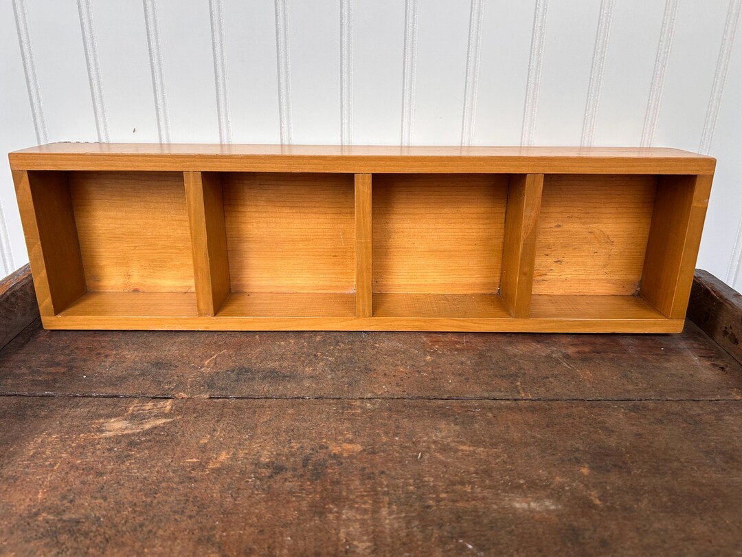 Set of 2 Solid Wood Box Shelves – Vertical/horizontal Hanging – 20.25 ...
