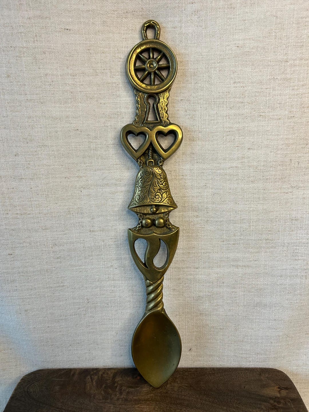 Decorative Spoon || Vintage Solid Brass || Wall Decoration || Back ...