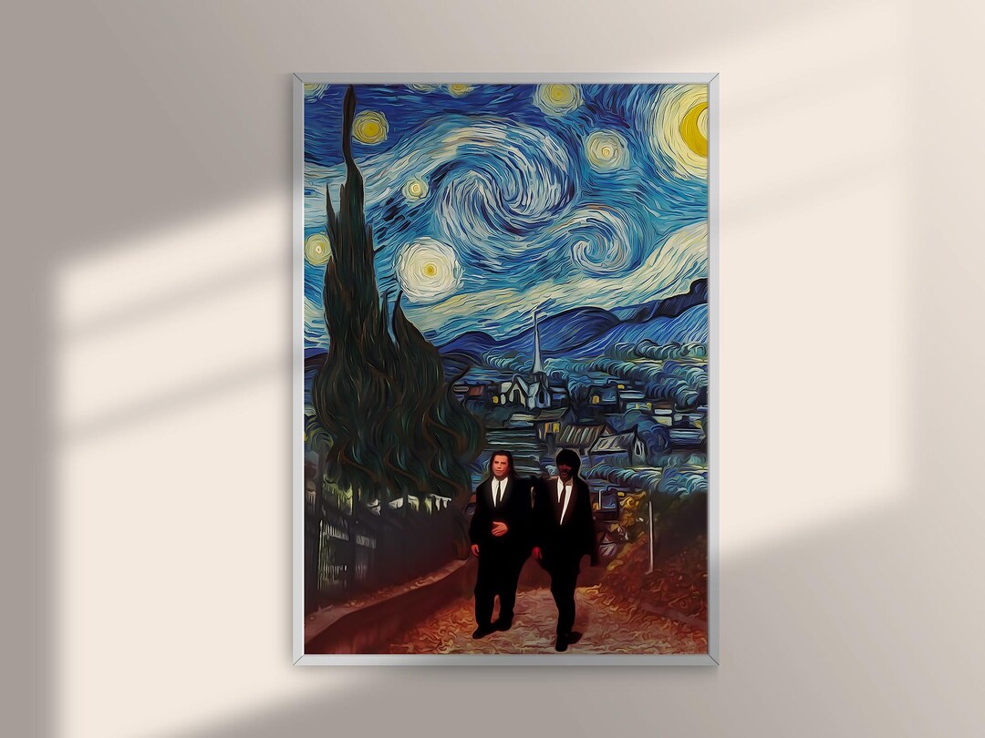 Vincent- Pulp Fiction Meets Starry Night - Digital Download Wall Art - Etsy
