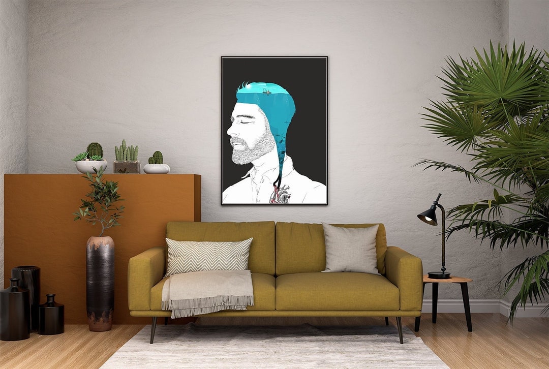 Deep Dive- Inspirational Line Art - Digital Download Wall Art - Etsy