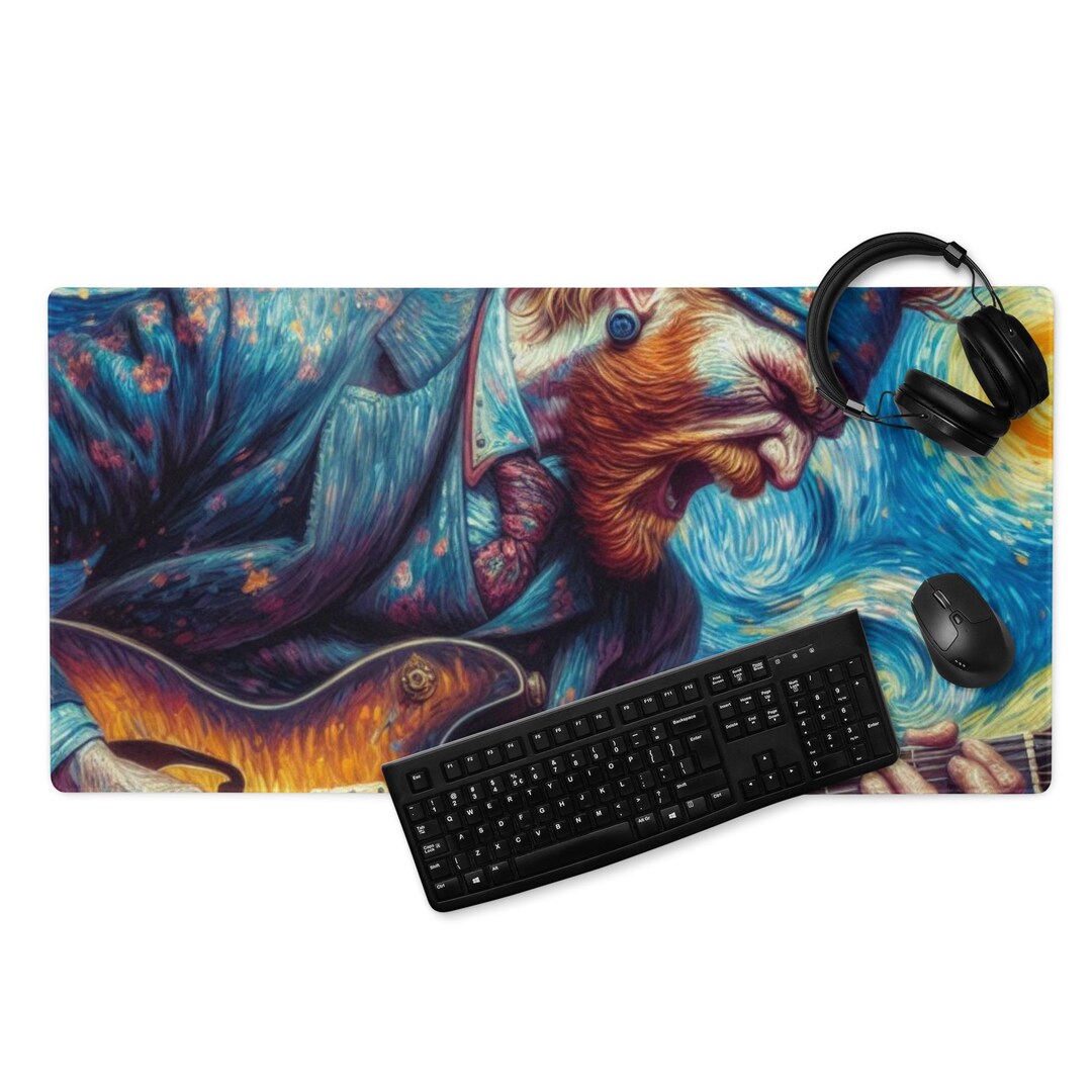 Van Gogh Mouse Pad, Rock Style Mouse Pad, Surreal Art Mouse Pad ...