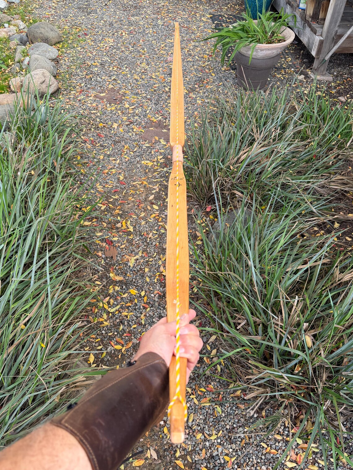 Handmade Maple Wood Longbow – Traditional Archery, 43 Lbs Draw Weight ...