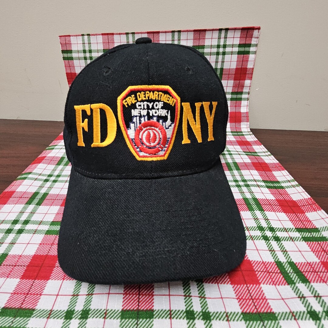 Vintage New York City Fire Dept Cap FD Black Wool Blend NYFD ...