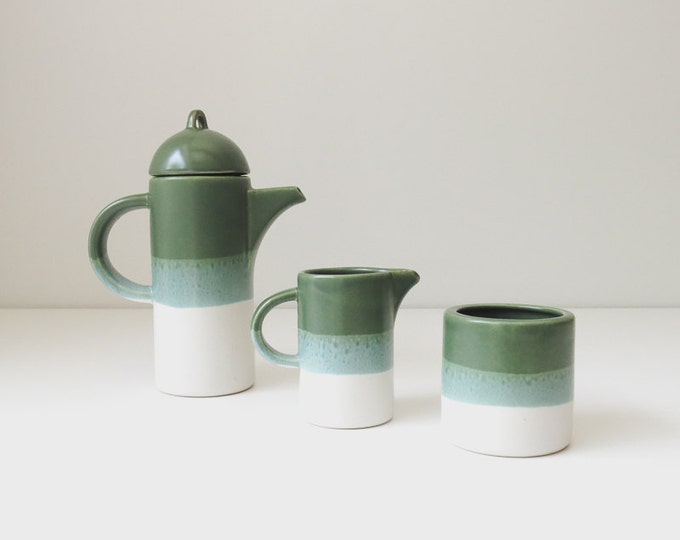 Vintage Pottery Coffee Serving Set - Etsy