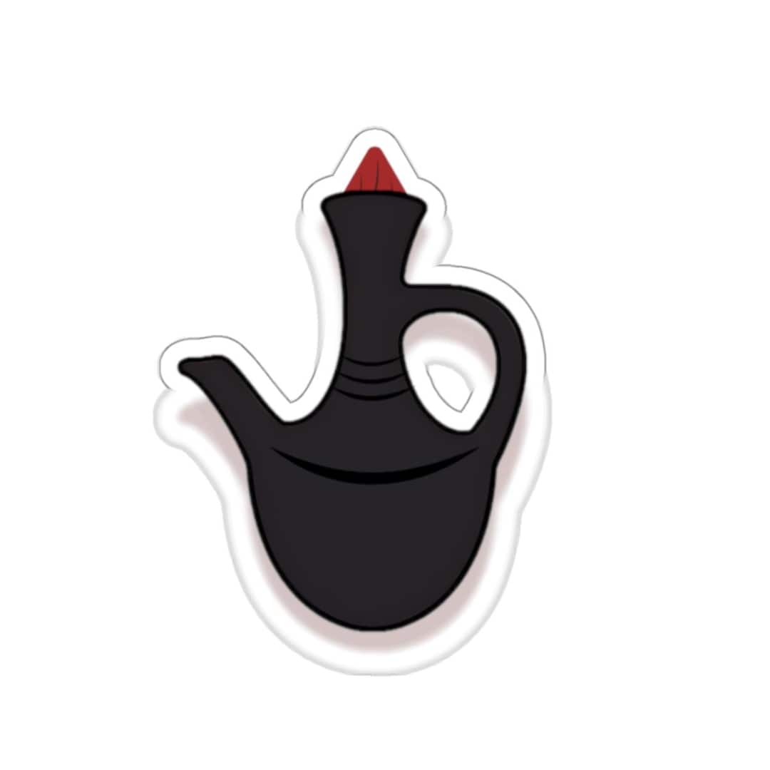 Ethiopian Jebena Kettle Sticker, Ethiopian Coffee Pot Decal, Black and ...