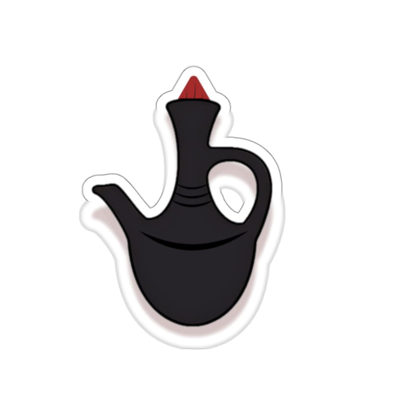 Ethiopian Jebena Kettle Sticker, Ethiopian Coffee Pot Decal, Black and ...