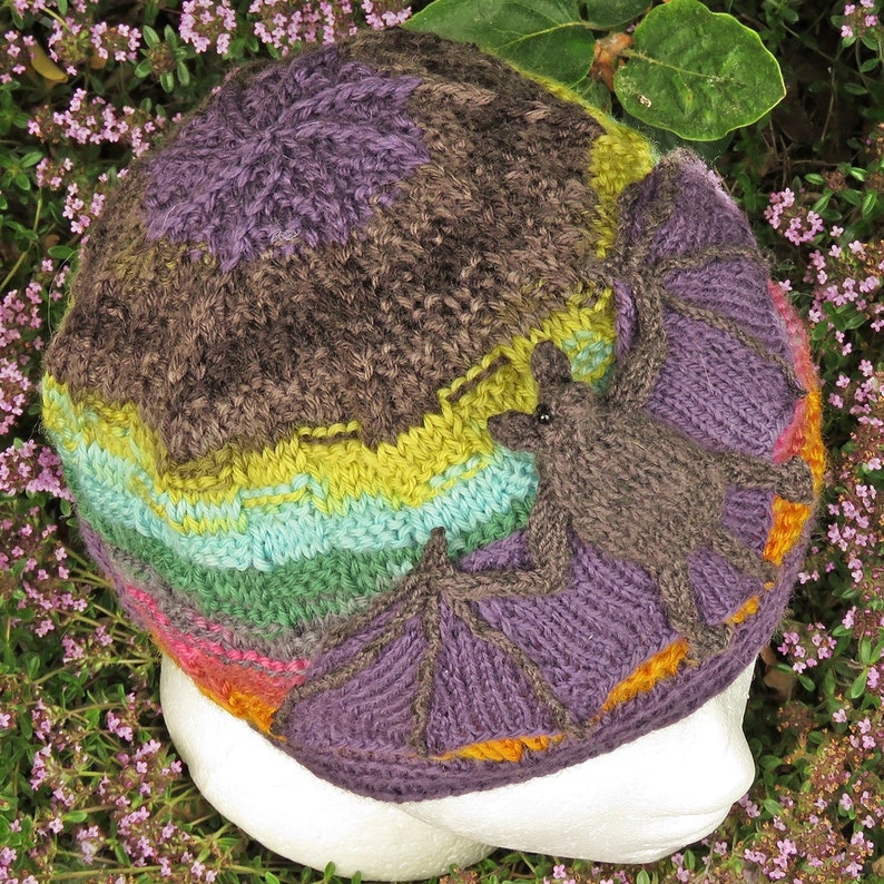 Knitting Pattern Bats in the Night Sky Beanie | Etsy