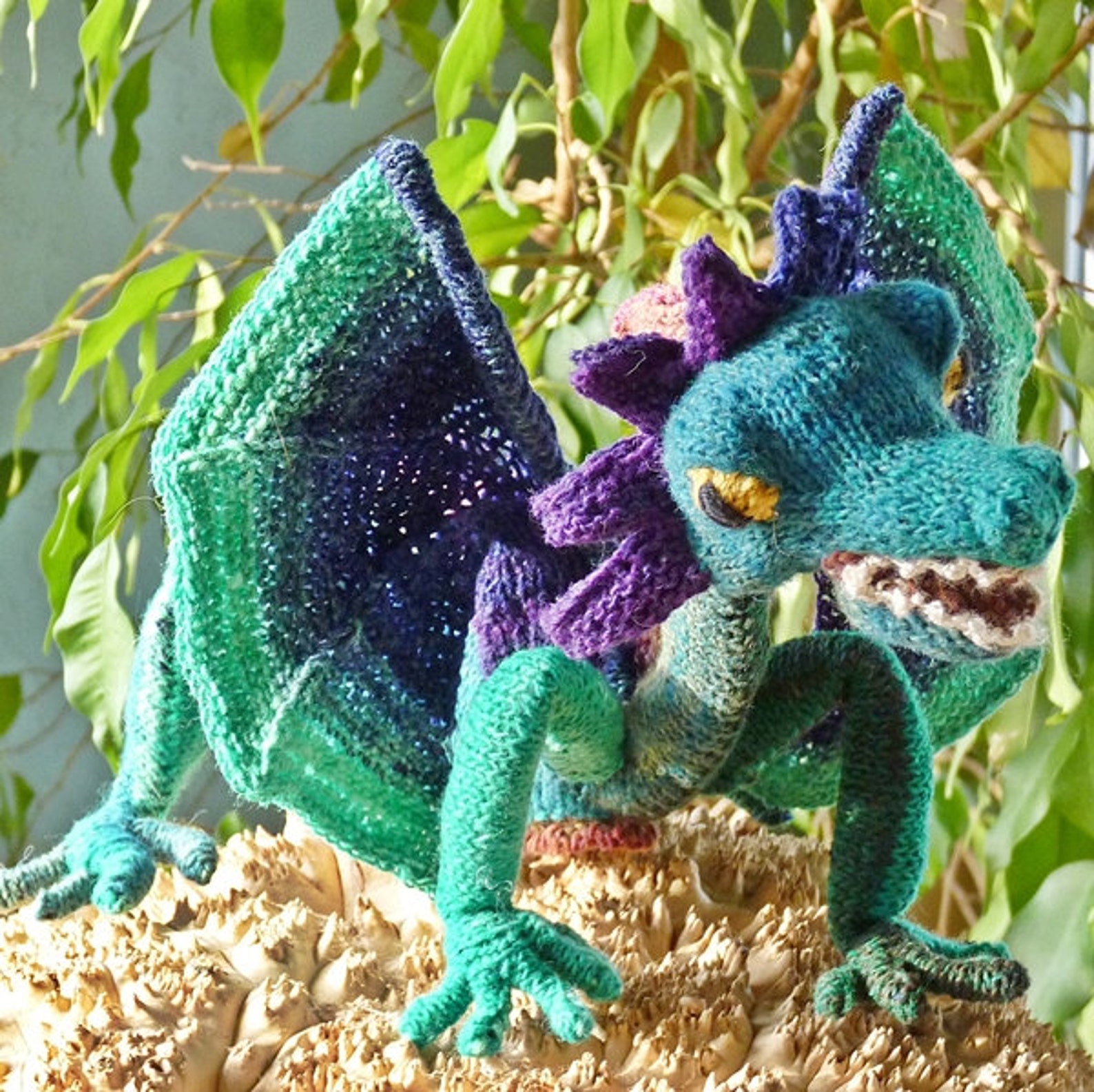 Knitting Pattern - Doughty Dragon - Etsy