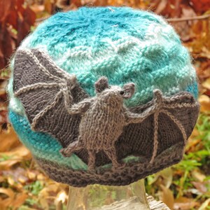 Knitting Pattern Bats in the Night Sky Beanie - Etsy