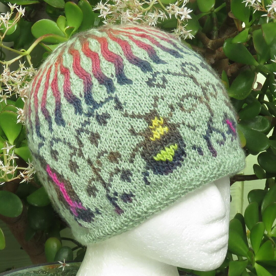 Knitting Pattern - Stranded Beetle Tracks Beanie - Etsy