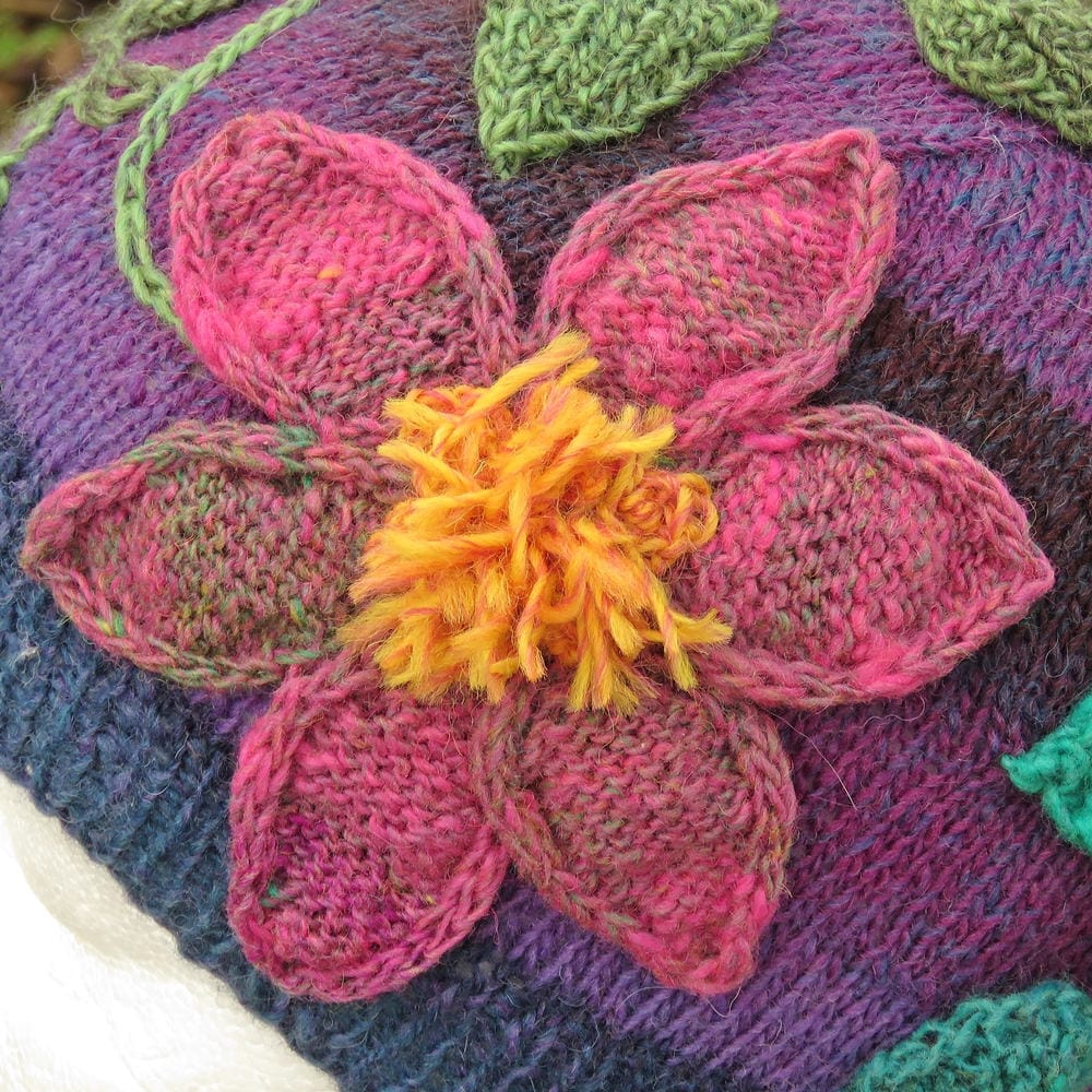 Knitting Pattern Flamboyant Flowers Beanie - Etsy