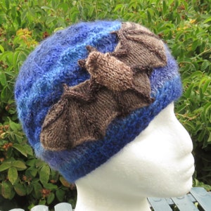Knitting Pattern Bats in the Night Sky Beanie - Etsy