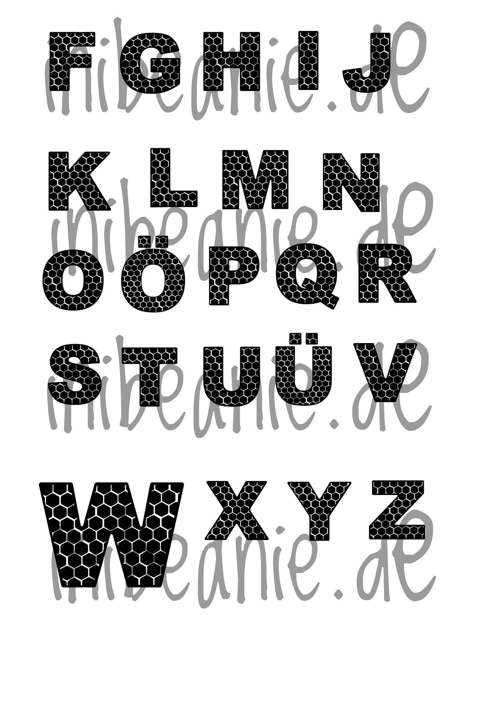 Alphabet, Doodle, Plotterdatei, SVG, PNG, Cricut, Silhouette, Buchstaben, A Bis Z ...