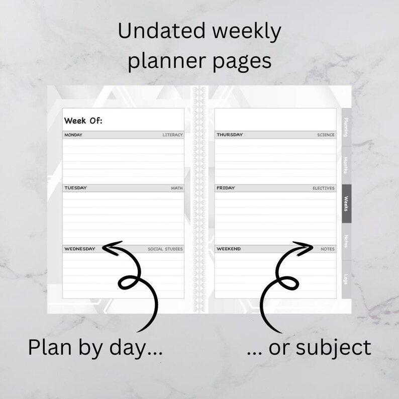Homeschool Planner and Record-keeping Book Spiral-bound 6x9 Flexible ...